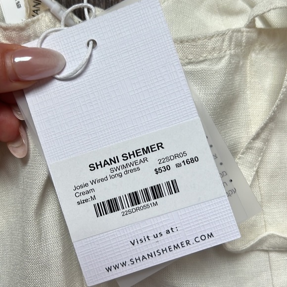 SHANI SHEMER | Dresses | Shani Shemer Josie Wired Along Dress Cream ...